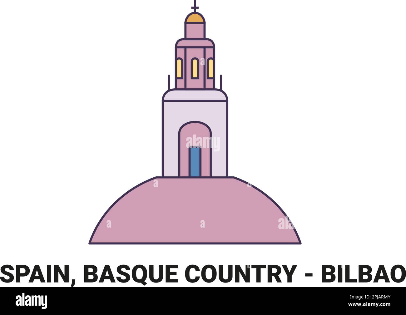 Paysage urbain basque Banque d'images vectorielles - Alamy