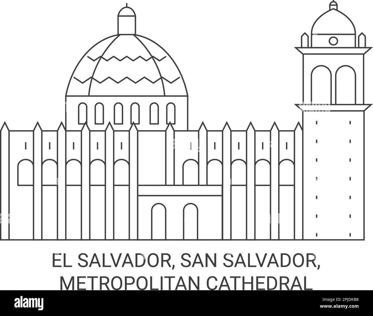 Cattedrale metropolitana di san salvador Banque d'images vectorielles ...