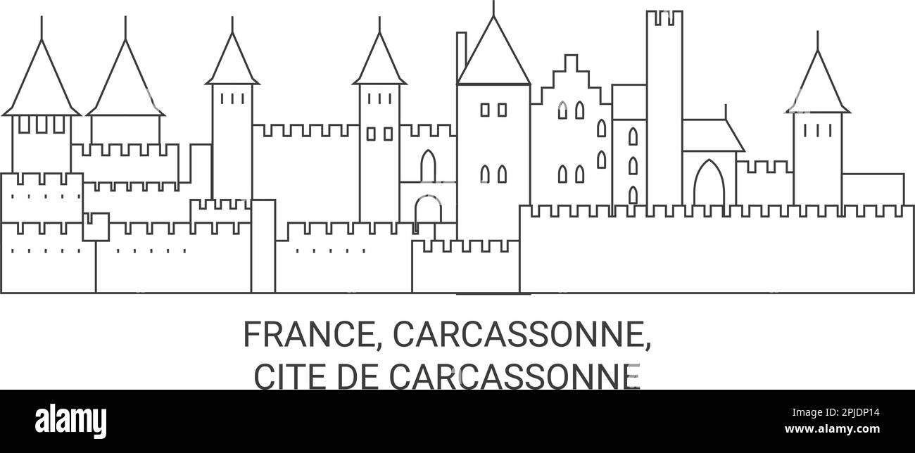 Château de carcassonne Banque d'images vectorielles - Alamy