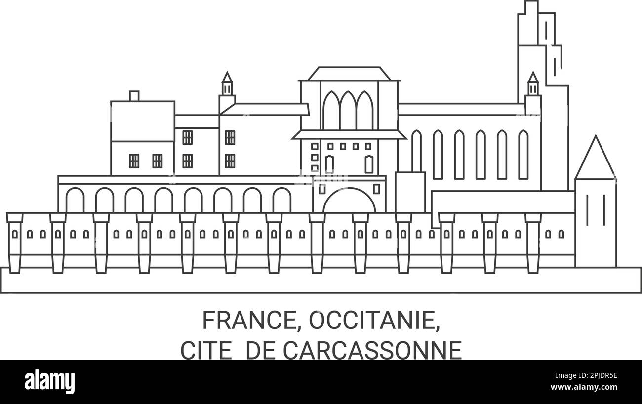 Cité de carcassonne Banque d'images vectorielles - Alamy