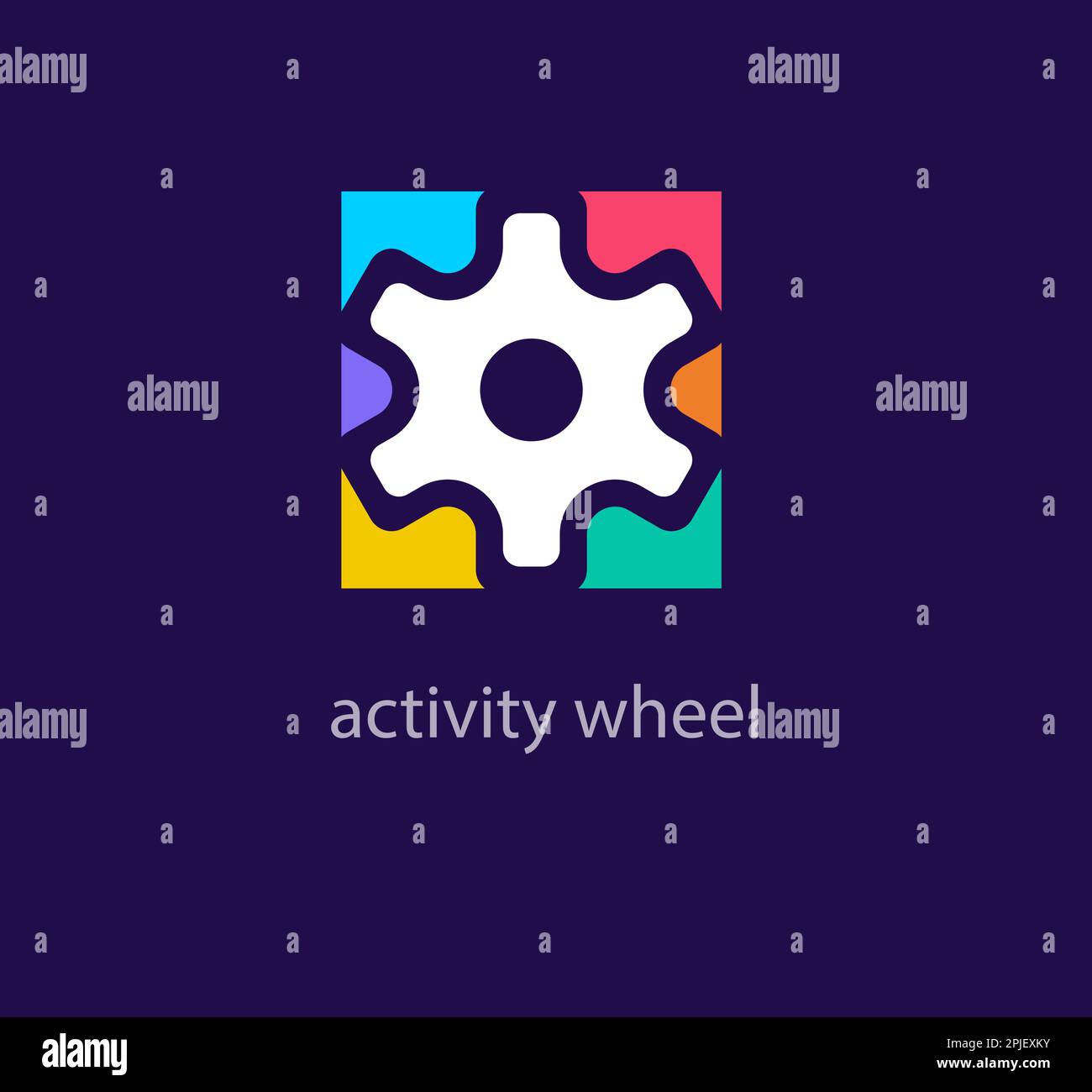 Logo de roue Banque d'images vectorielles - Alamy