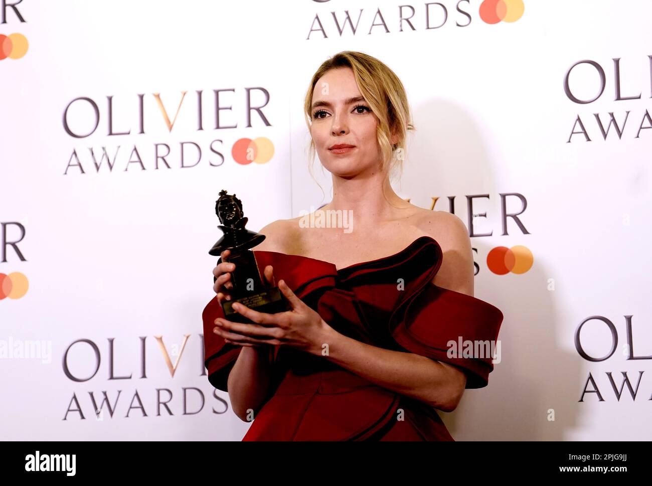 Jodie Comer dans la salle de presse après avoir remporté le prix de la ...
