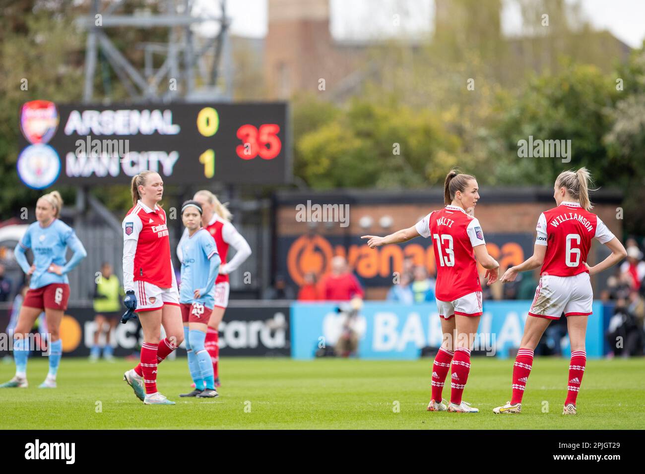 2 avril 2023. Leah Williamson, Lia Walti. Barclays jeu de Super League ...