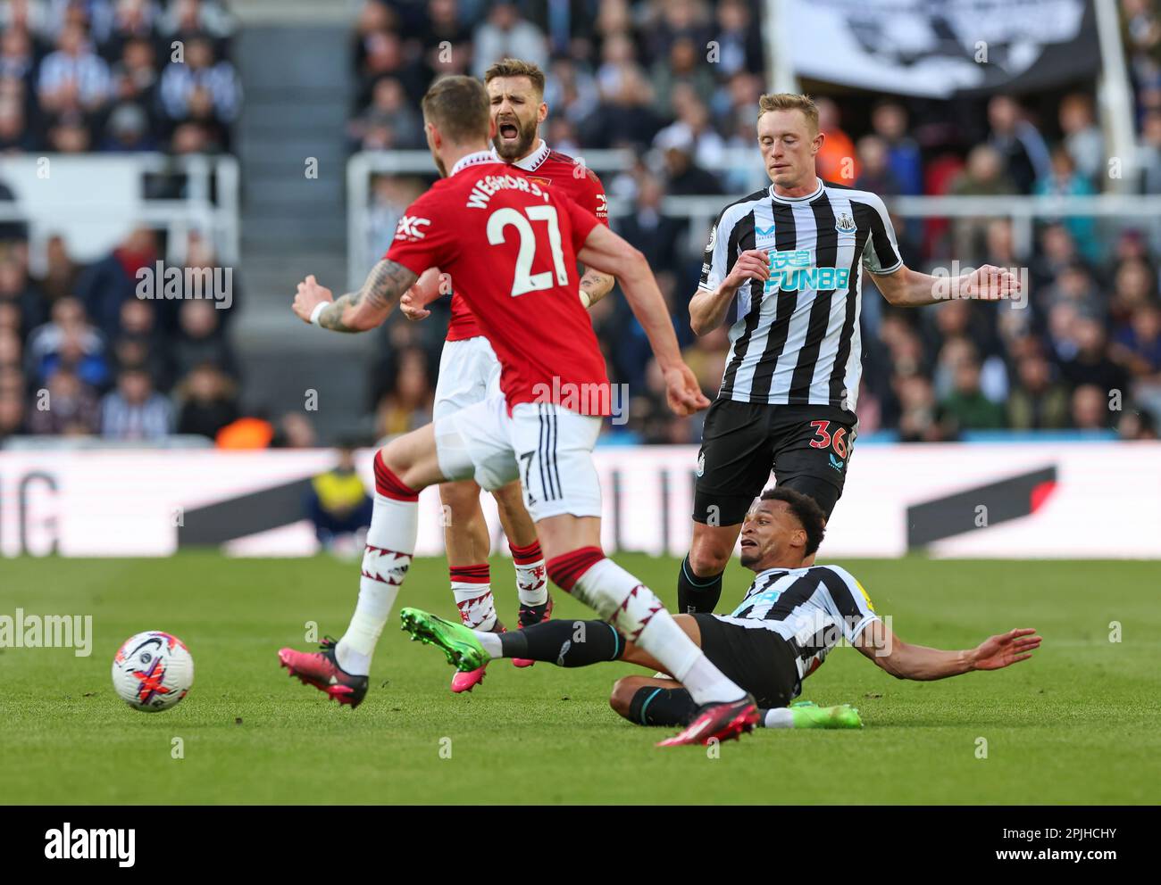 2nd avril 2023 ; St James' Park, Newcastle, Angleterre : Premier League football, Newcastle ...