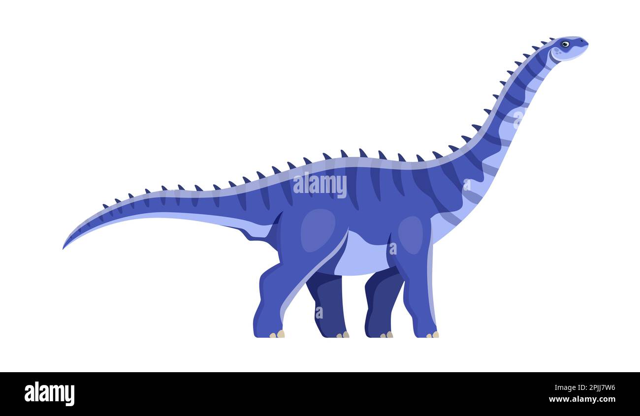 Caricature Hypselosaurus personnage de dinosaure, mignon dino of Kids Jurassic Park, vecteur ...