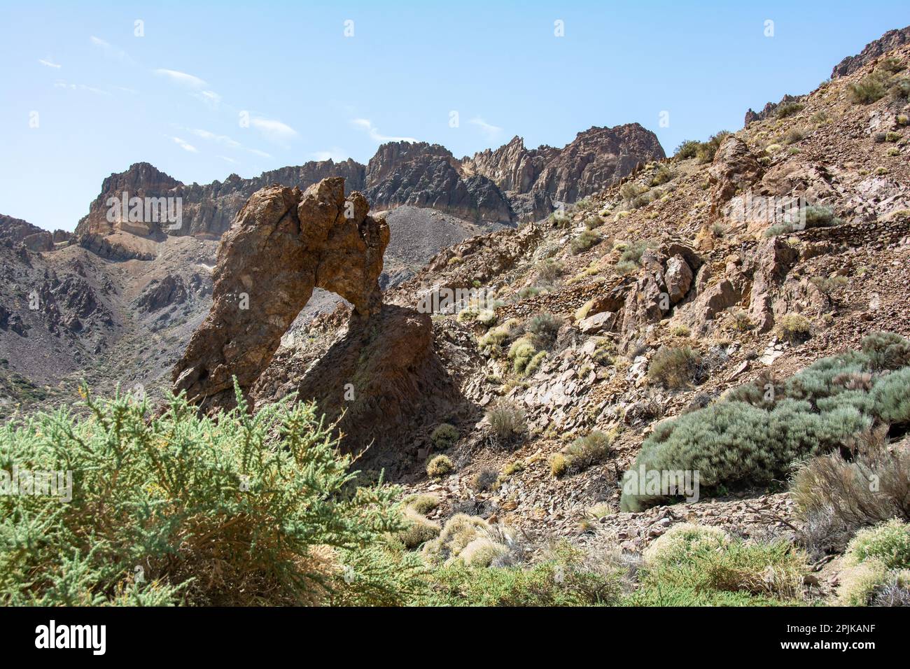 Le rocher Zapato de la Reina ( la chaussure de la Reine ), dont la ...