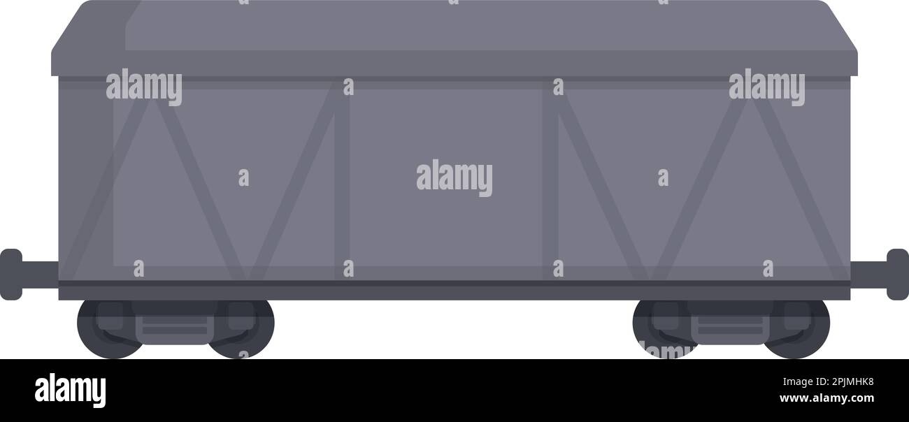Chemin de fer train de charbon wagon trémie Banque d'images vectorielles - Alamy