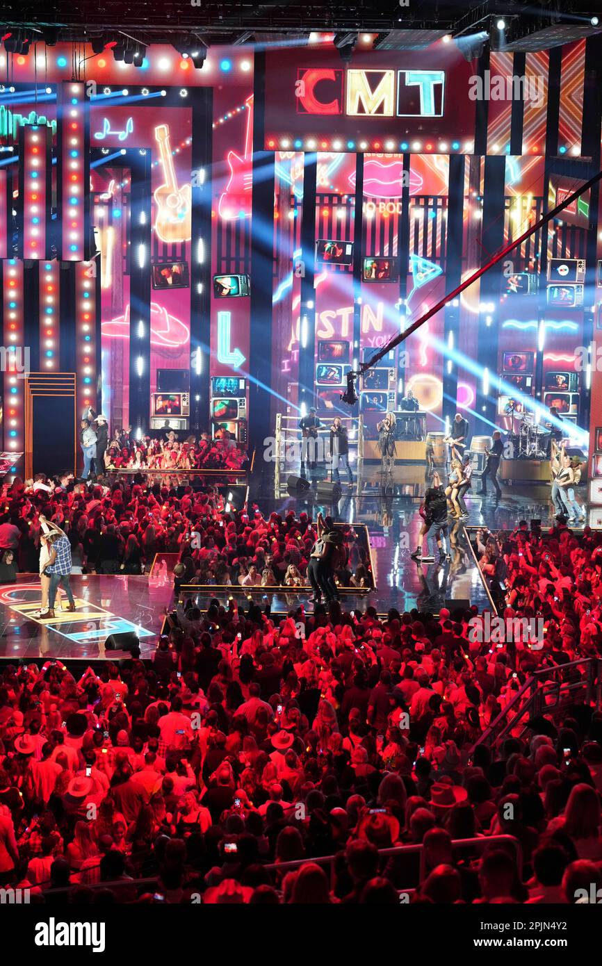 Vue générale de l'ensemble lors des 2023 Country Music Television (CMT ...
