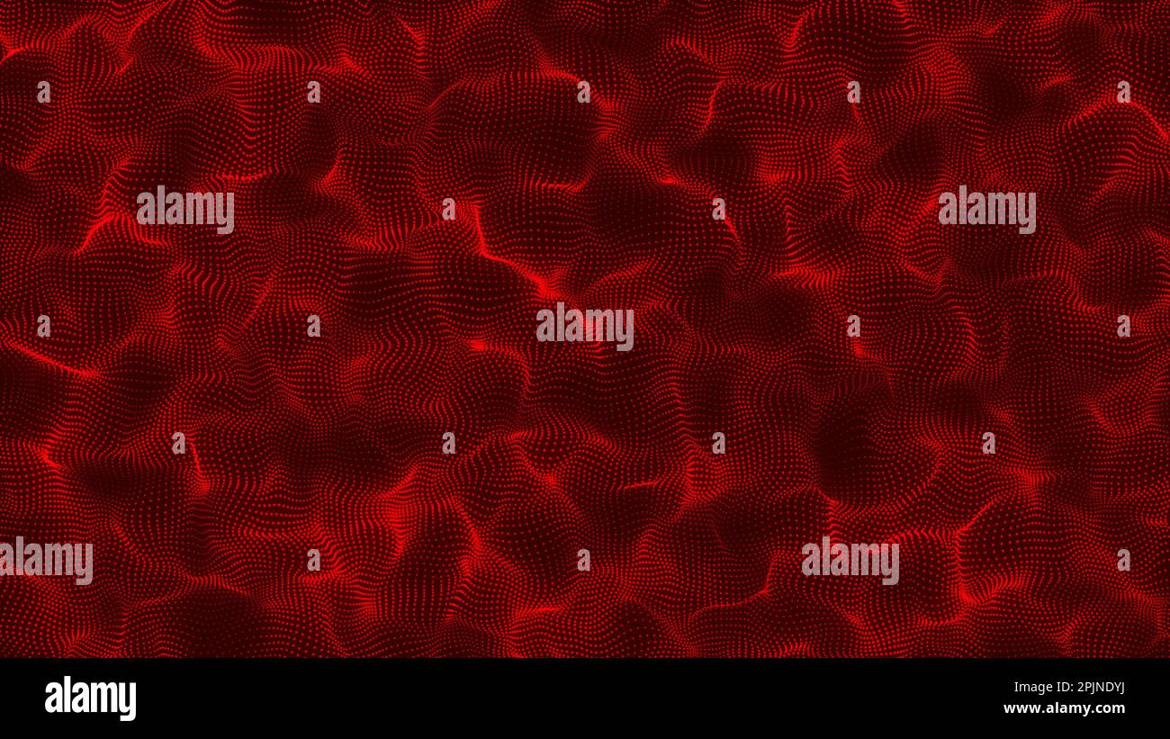 Communication couleur rouge et arrière-plan de réseau technologique ...