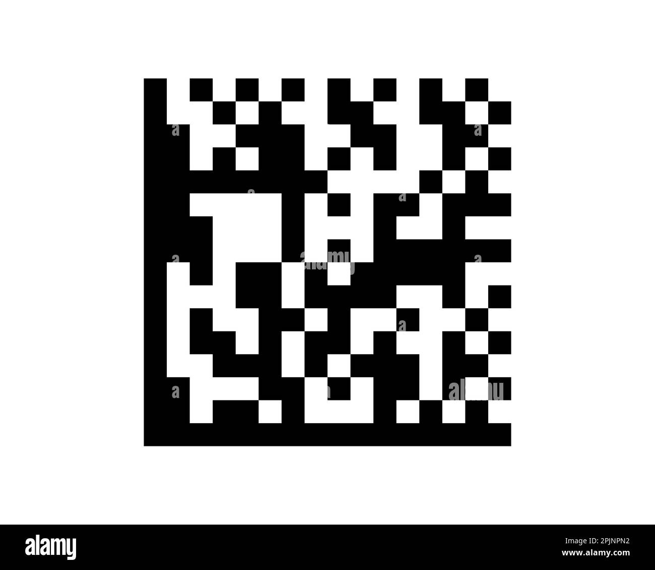 Code QR pour une grande quantité de données. Modèle de code 2D sur un ...