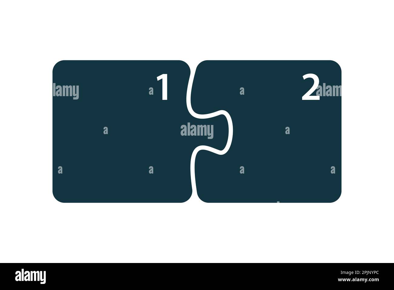 Infographies des étapes. Séquence de casse-tête. Deux éléments de ...