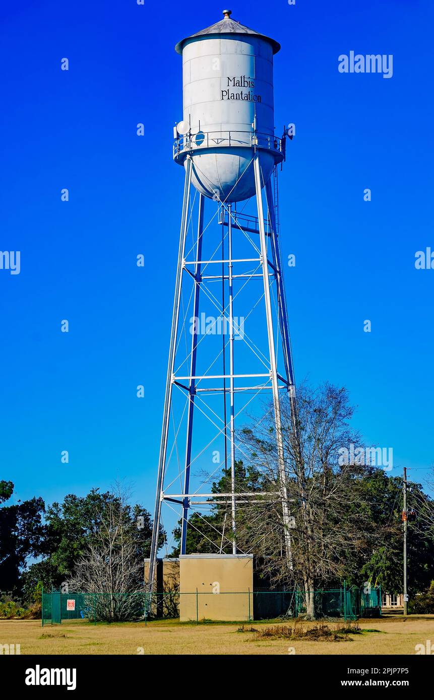 La tour d'eau de la plantation Malbis est illustrée, le 7 2023 janvier ...