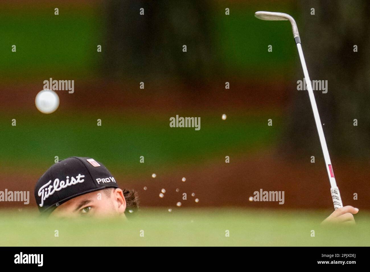 Harrison Crowe, of Australia, hits to the seventh green during a ...
