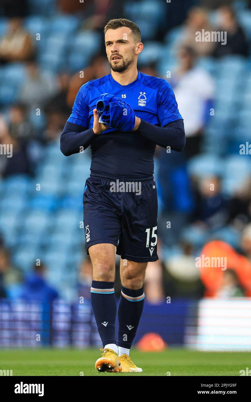 Harry Toffolo #15 de la forêt de Nottingham lors de l'échauffement ...
