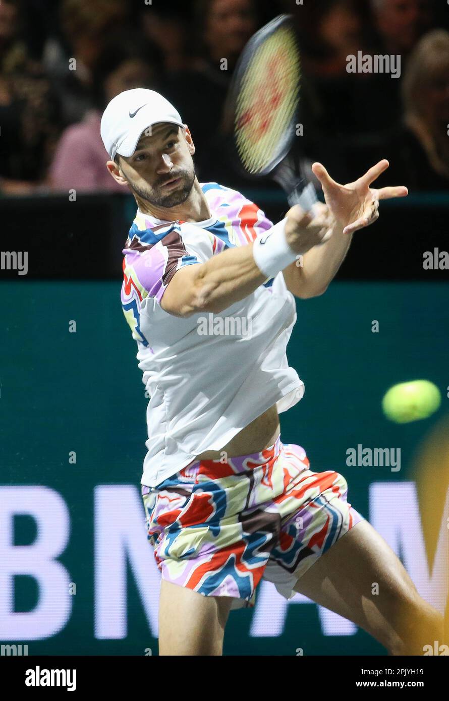 Grigor Dimitrov de Boulgarie pendant l'ABN Amro Open 2023, ATP 500 tournoi de tennis sur 18 ...
