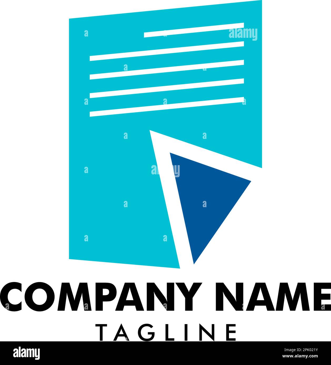 Logo de document ou de feuille de papier Image Vectorielle Stock - Alamy