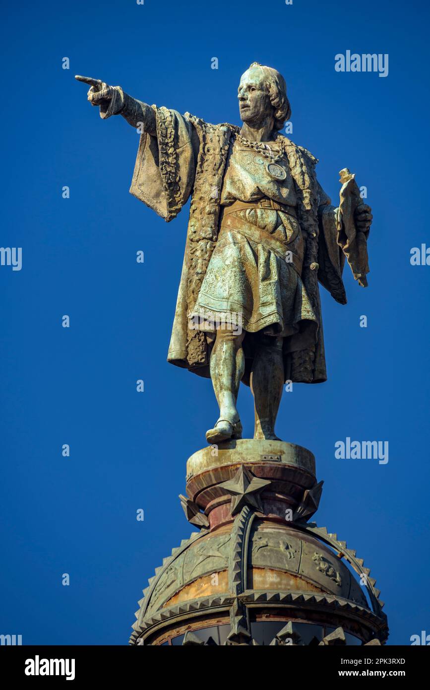 Sculpture de Christophe Colomb au Monument de Christophe Colomb à ...