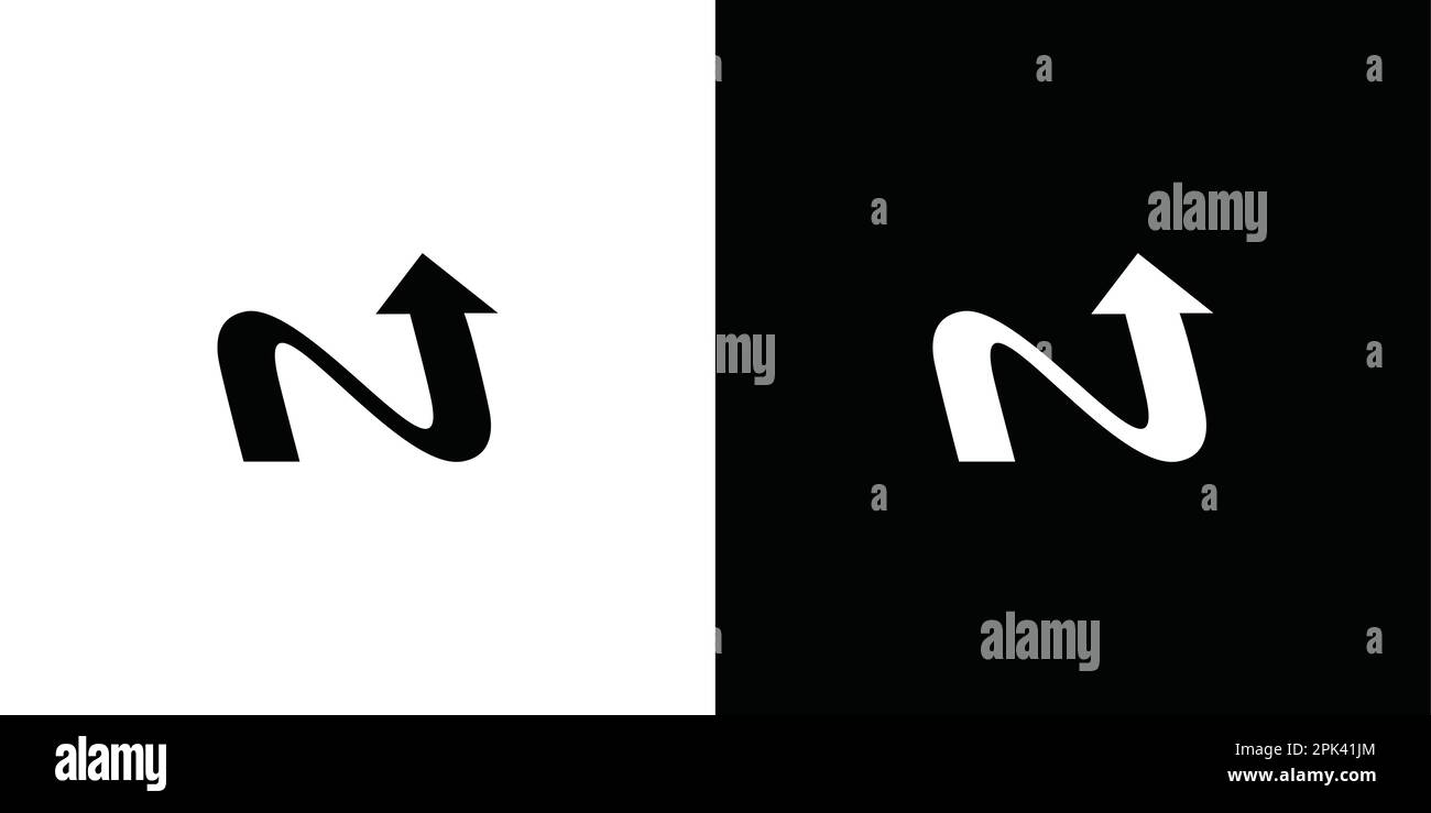 Flèche logo Banque d'images noir et blanc - Alamy