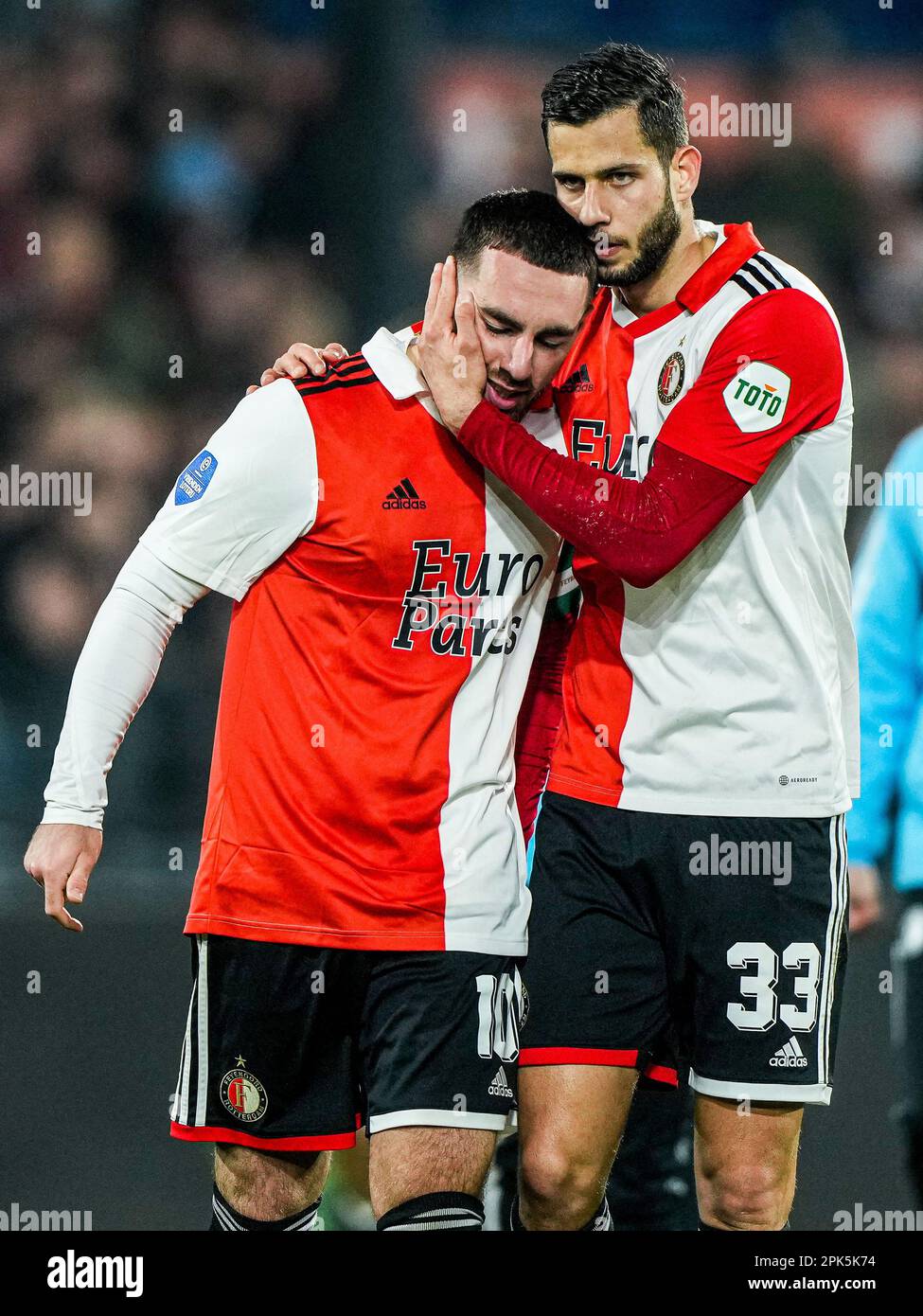 Rotterdam, pays-Bas - 05/04/2023, Orkun Kokcu de Feyenoord, David ...