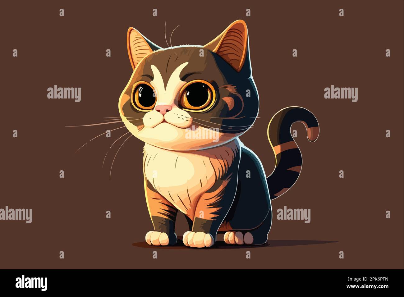 Dessin complet du corps du chat Banque d'images vectorielles - Alamy