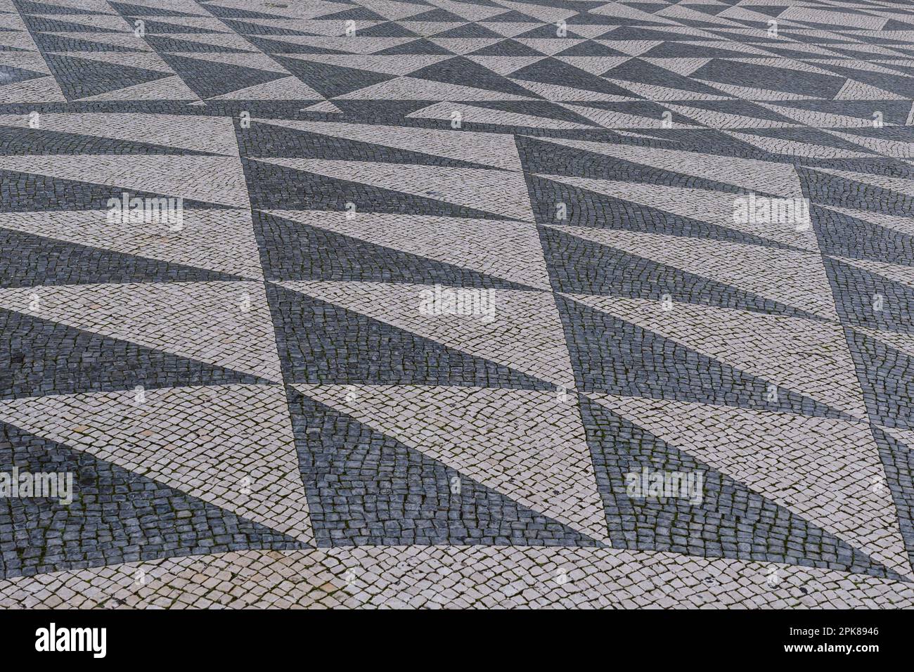 Plancher de briques en carreaux à Lisbonne, Portugal. Mosaïque ...