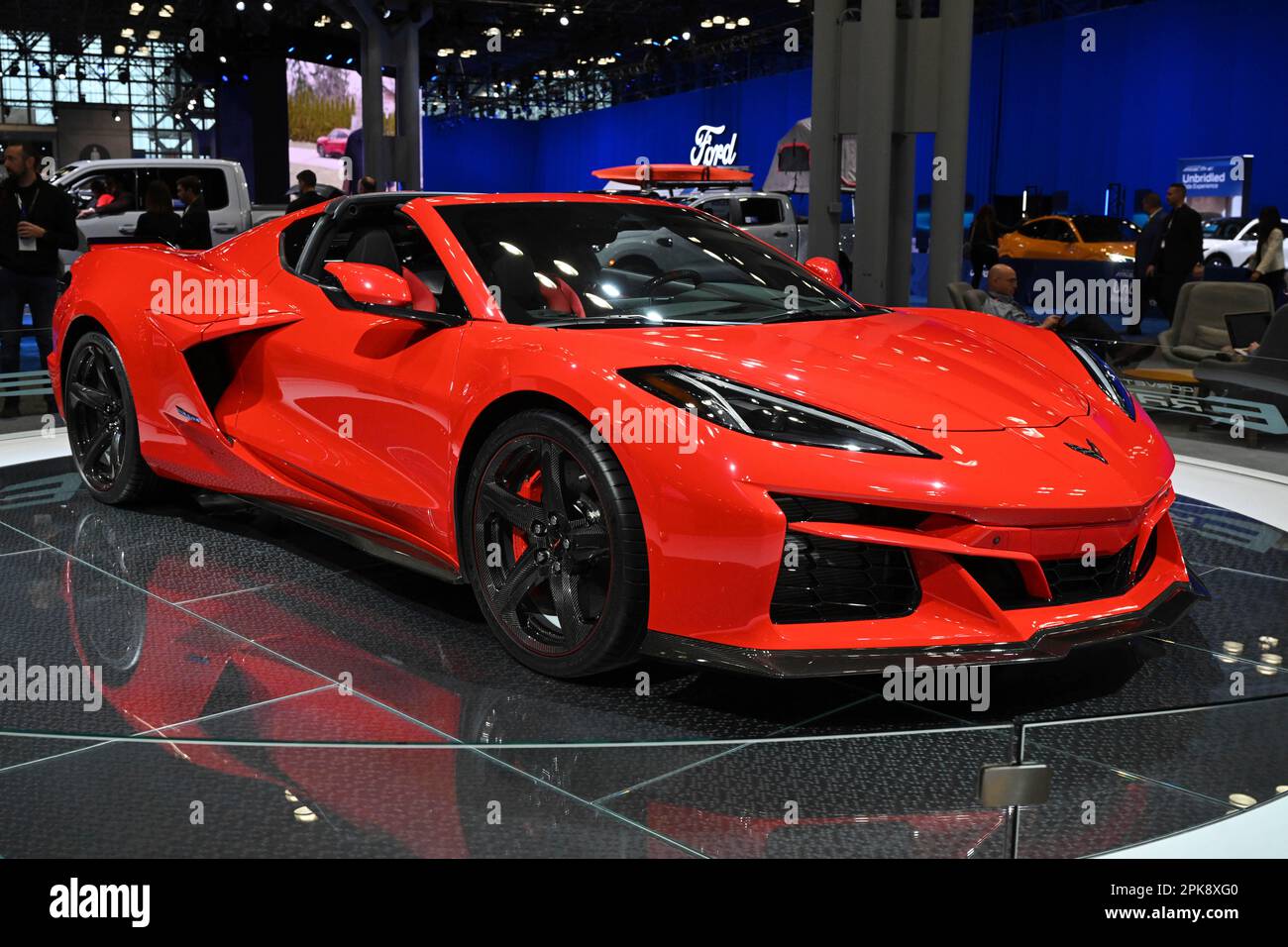 Photo by: NDZ/STAR MAX/IPx 2023 4/5/23 The 2024 Chevrolet Corvette E-Ray on display during the ...