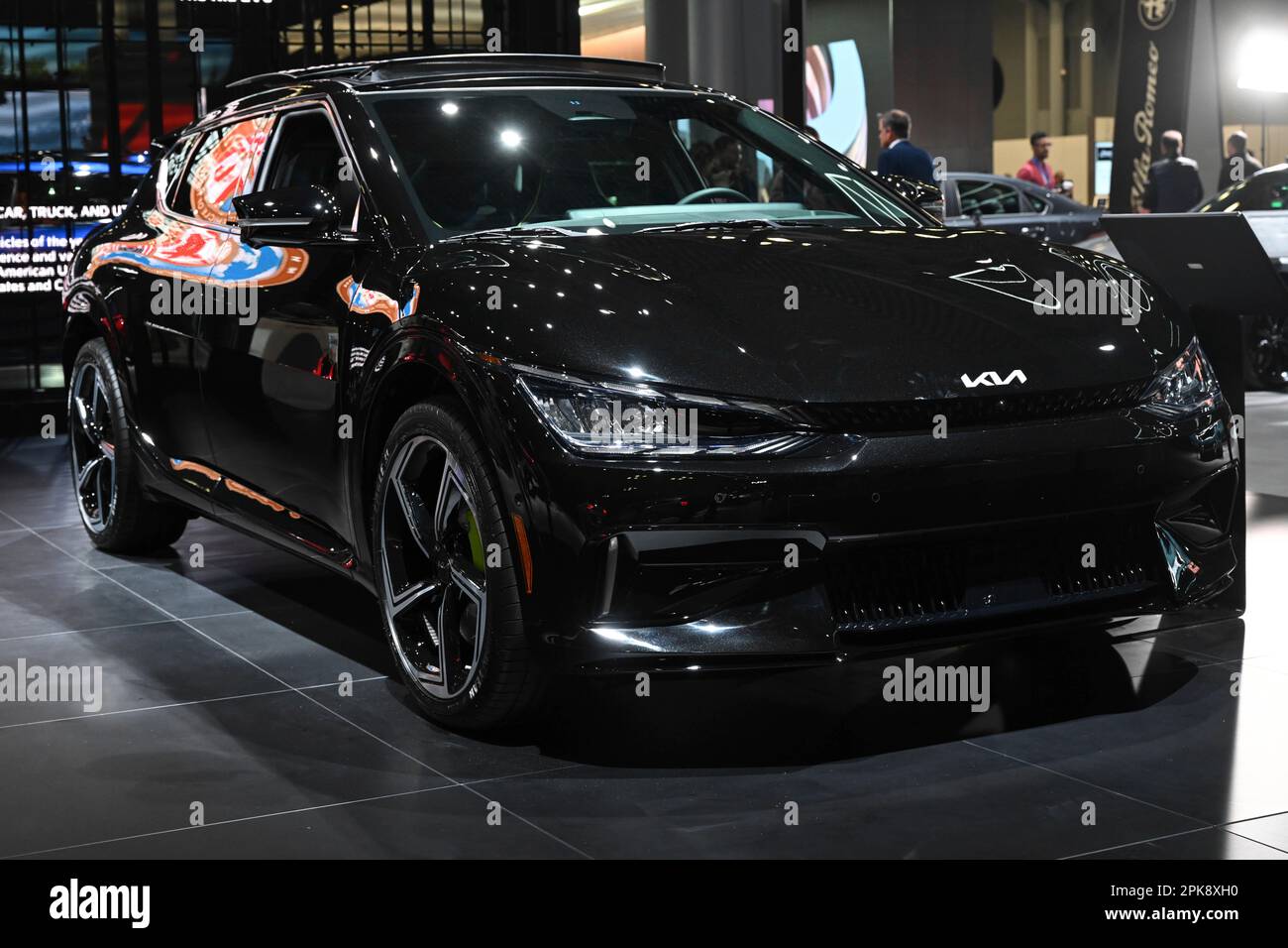Photo by: NDZ/STAR MAX/IPx 2023 4/5/23 The Kia EV-6 on display during the 2023 New York ...