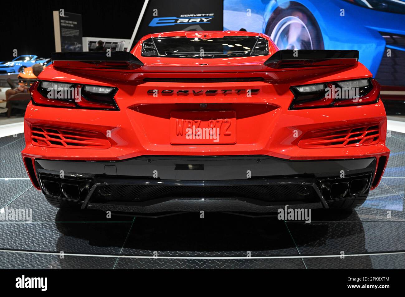 Photo by: NDZ/STAR MAX/IPx 2023 4/5/23 The 2024 Chevrolet Corvette E-Ray on display during the ...