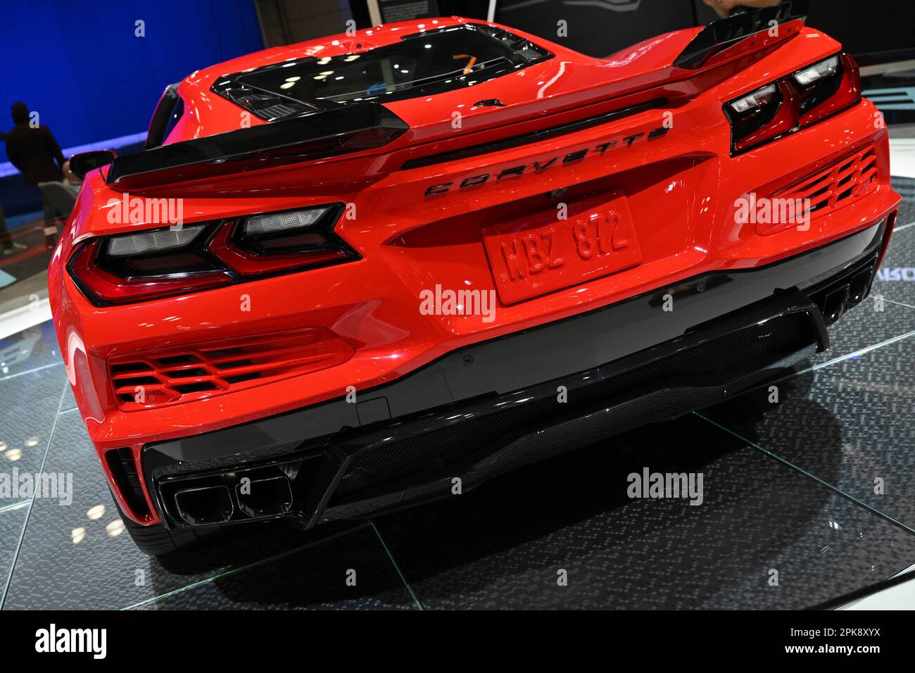 Photo by: NDZ/STAR MAX/IPx 2023 4/5/23 The 2024 Chevrolet Corvette E-Ray on display during the ...