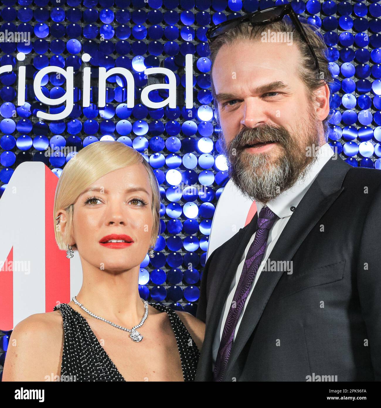 Lily Allen, chanteuse et actrice, et et comédienne de mari David ...