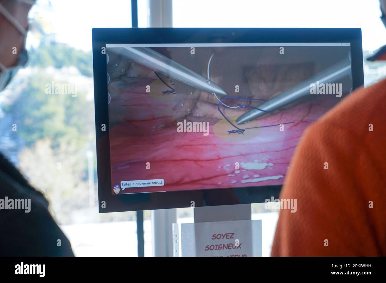 Les étudiants internes en chirurgie digestive s'entraînent sur un ...