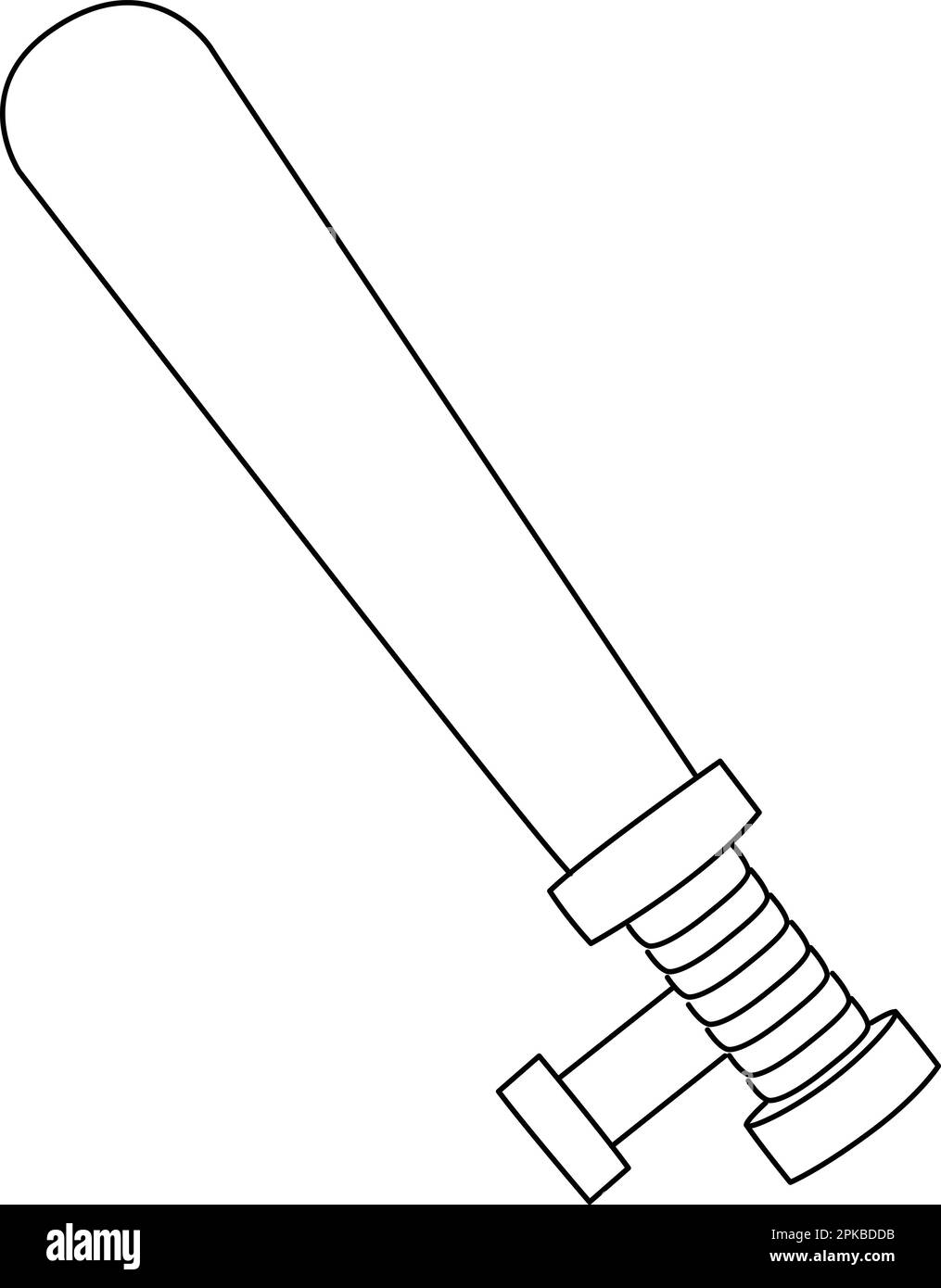 Page de coloriage isolée de bâton de police pour enfants Image ...