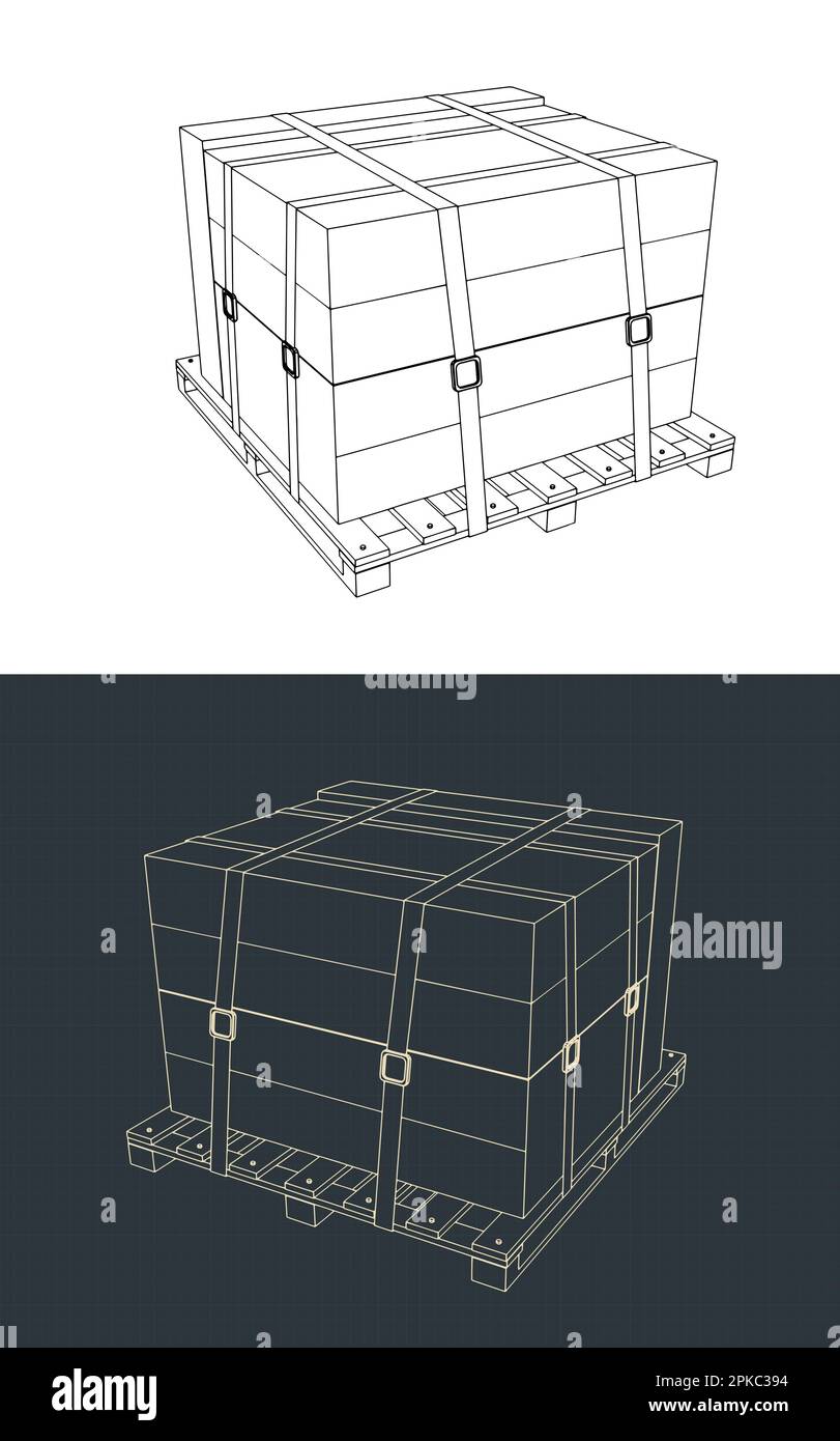 Palette en bois croquis Banque d'images vectorielles - Alamy