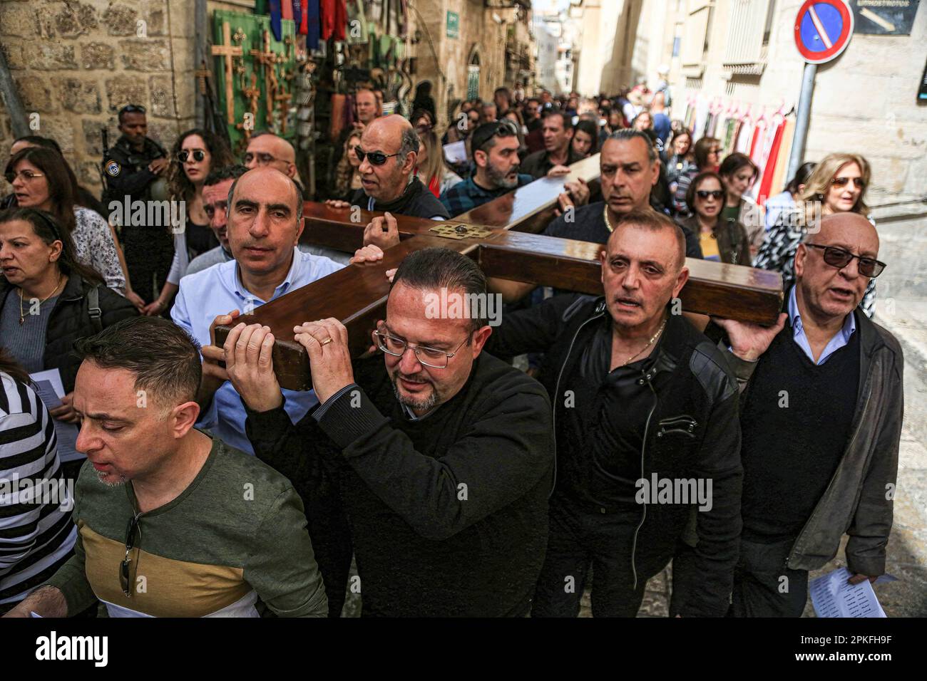 Via dolorosa jesus route crucifixion Banque de photographies et d ...