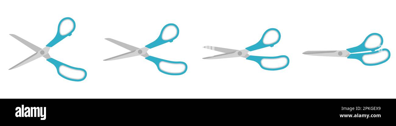 Ensemble d'icônes de ciseaux. Ciseaux de coupe isolés. Pictogramme de ...