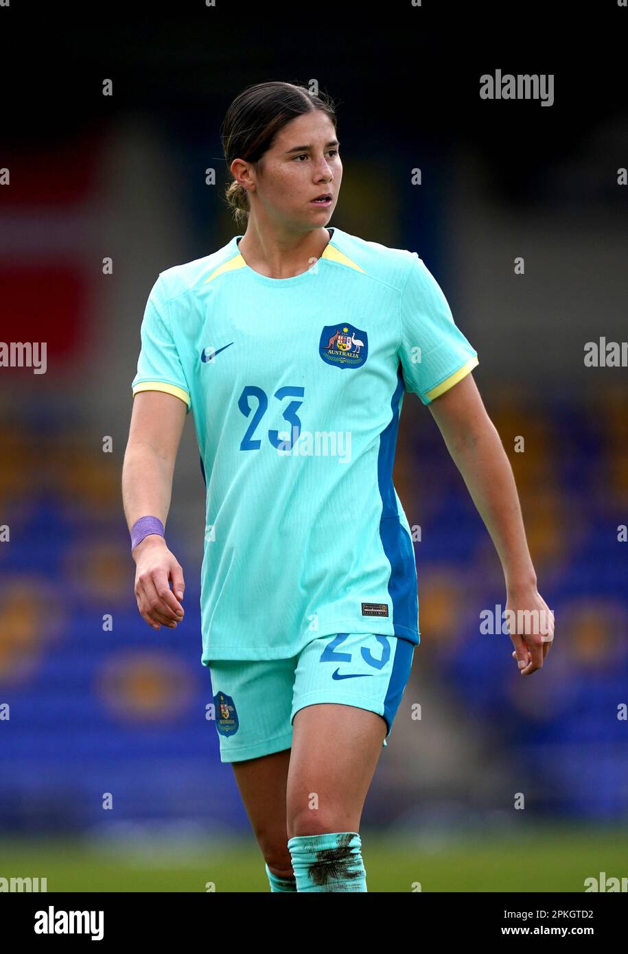 L'Australia's Kyra Cooney-Cross lors d'un match international amical au ...