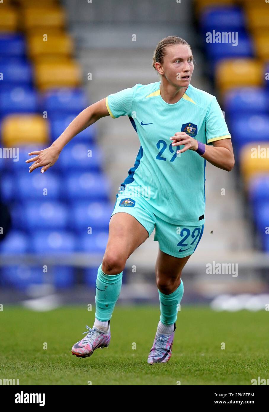 Claire Hunt en Australie lors d'un match international amical au Cherry ...