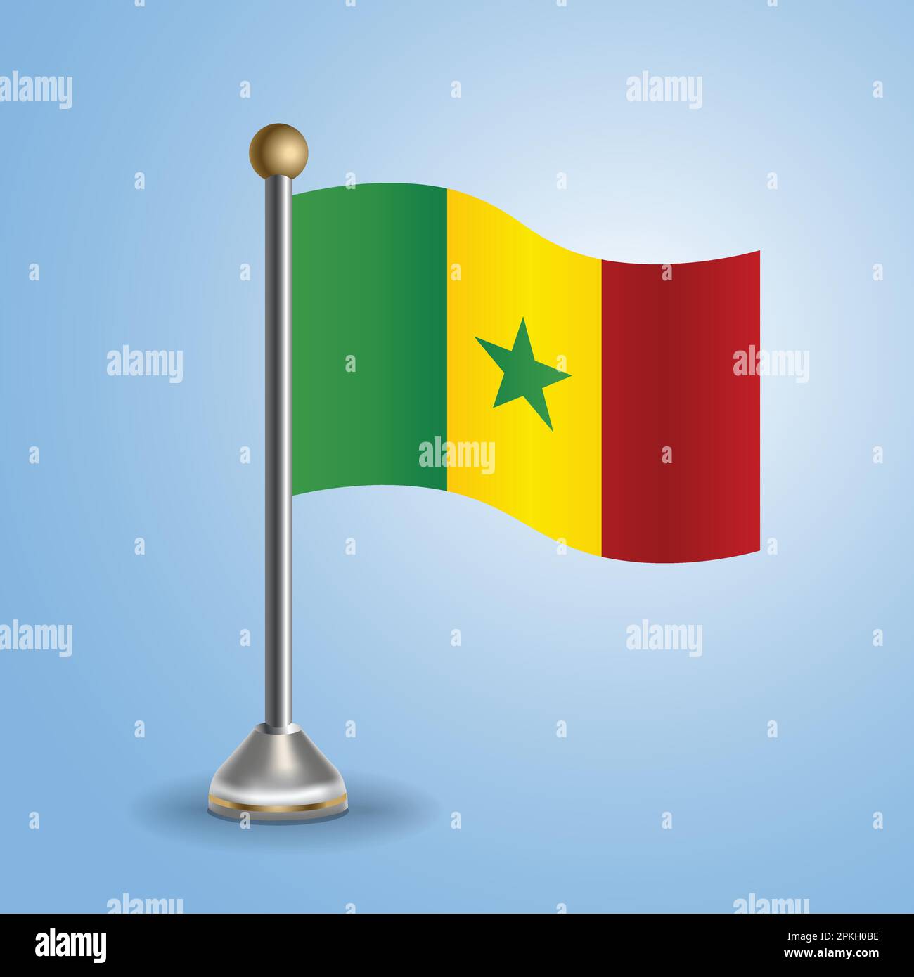 Drapeau de la table d'Etat du Sénégal. Symbole national, illustration ...
