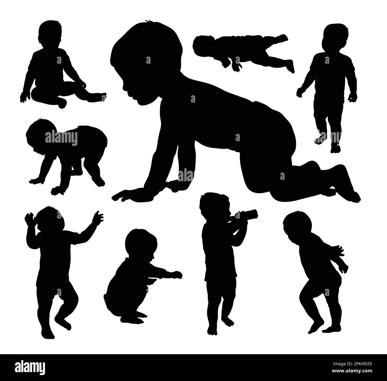 Baby sleeping silhouette Banque de photographies et d’images à haute ...