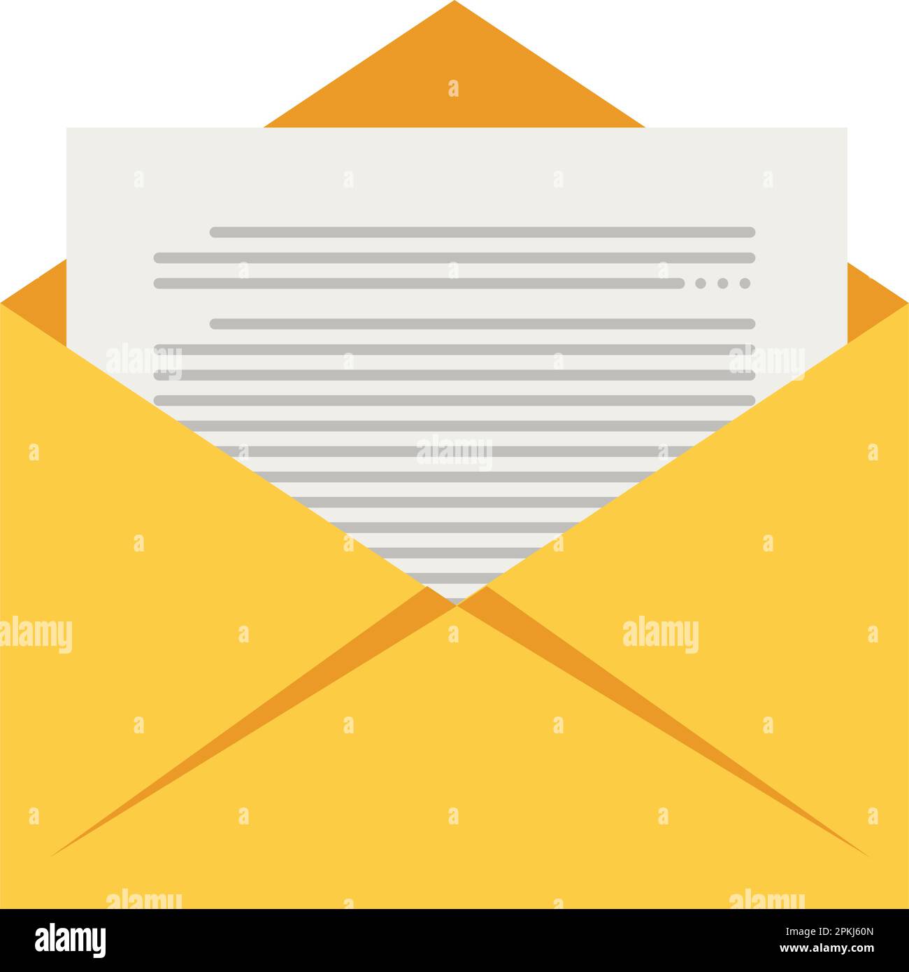 Icône courrier. Concept d'e-mail entrant. Notification par symbole ou ...