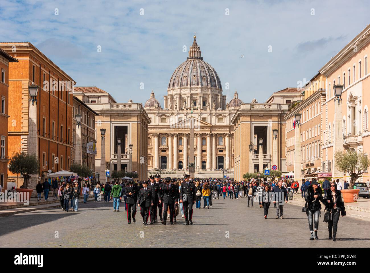 ROM, Italien, avril 2023 Vatikanstadt blick über die via della ...