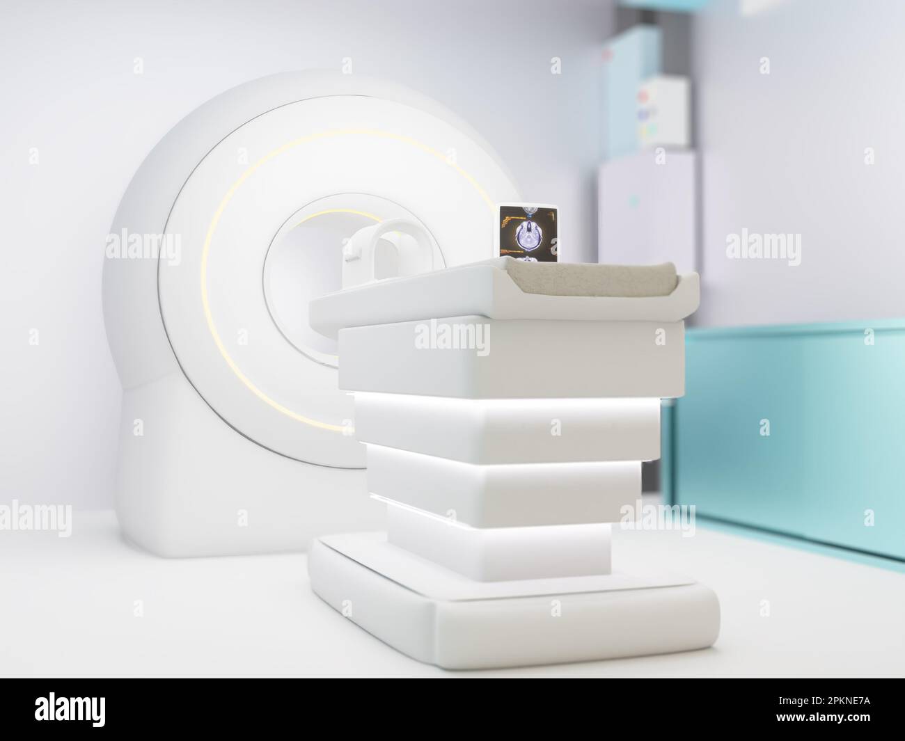 SCANNER IRM 3D- appareil d'imagerie par résonance magnétique dans le rendu de l'hôpital 3D ...
