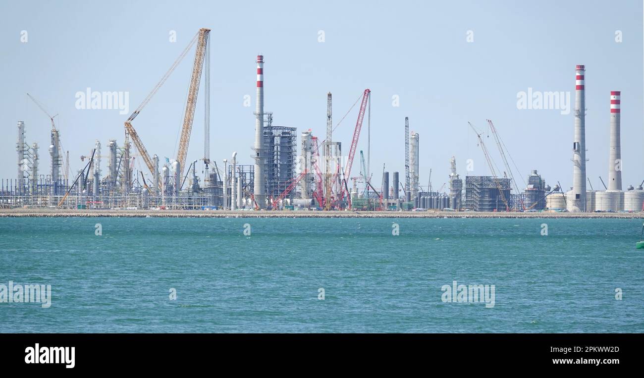 YANTAI, CHINE - le 7 AVRIL 2023 - le site de construction de la ...