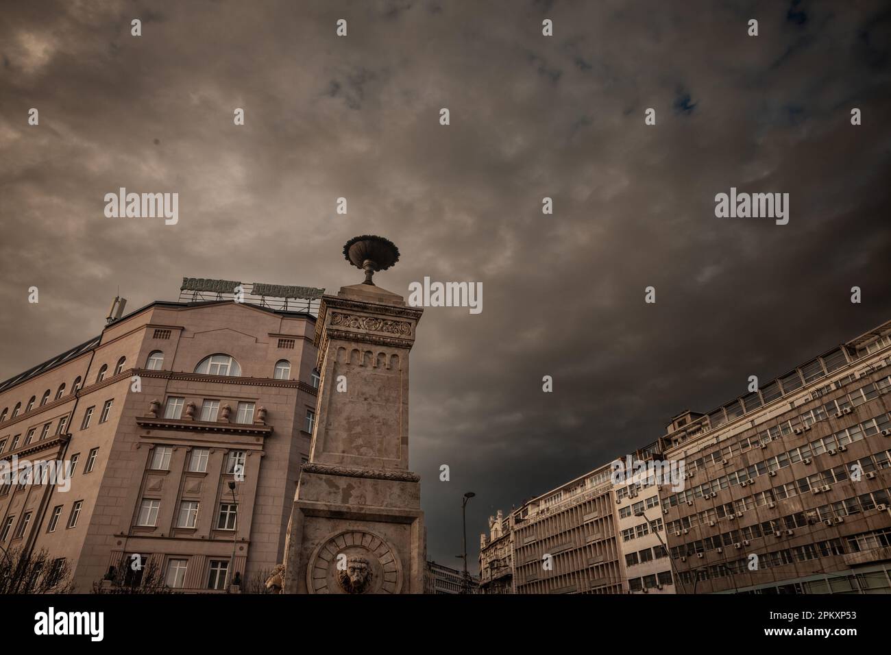 Photo d'un panorama de Terazije, en Serbie, avec un accent sur ...