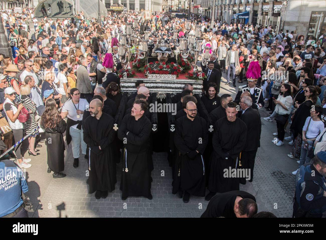 Madrid, Madrid, Espagne. 8th avril 2023. La procession de la Soledad ...