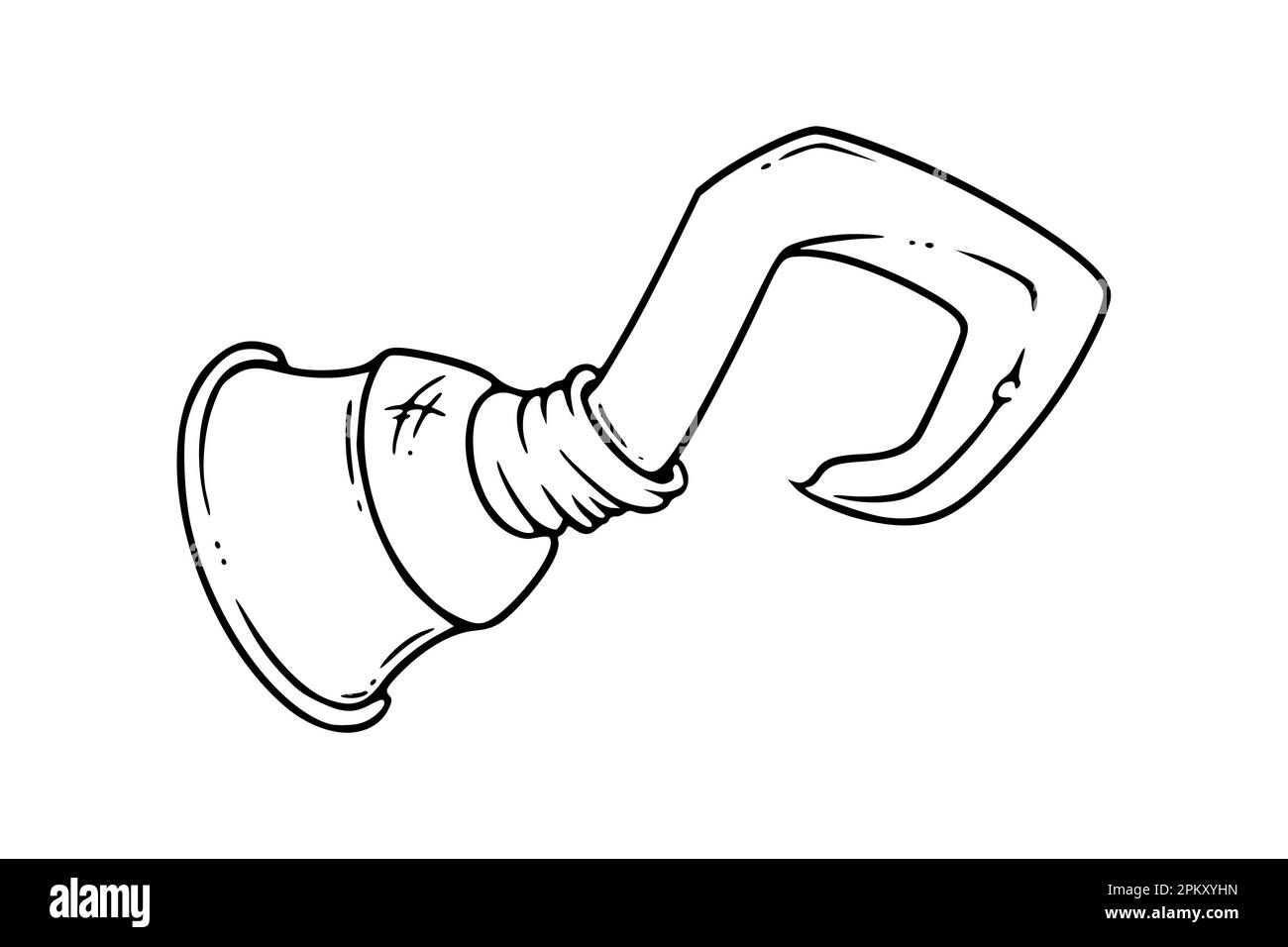 Crochet de bras de pirate. Crochet capitaine rétro. Illustration ...