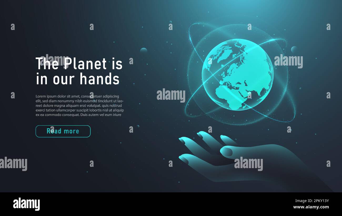 Futuristic planet earth in 3d Banque d'images vectorielles - Alamy