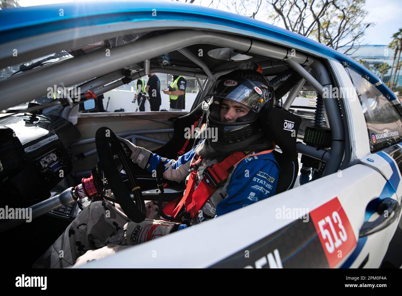 Branden Sorensen de l'équipe Sorensen Motorsports attend à la voie de ...