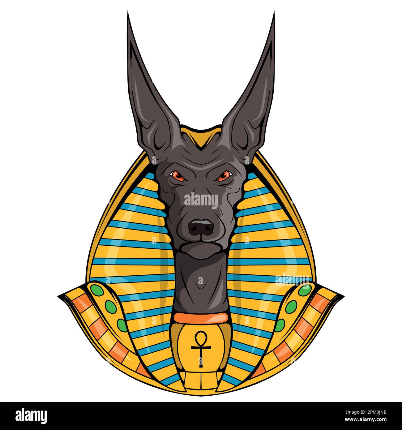 Anubis. Illustration vectorielle d'un jackal. Ancien Dieu égyptien de ...