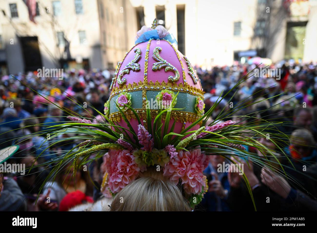 Photo by: NDZ/STAR MAX/IPx 2023 4/9/23 People attend the annual Easter Parade and Bonnet ...